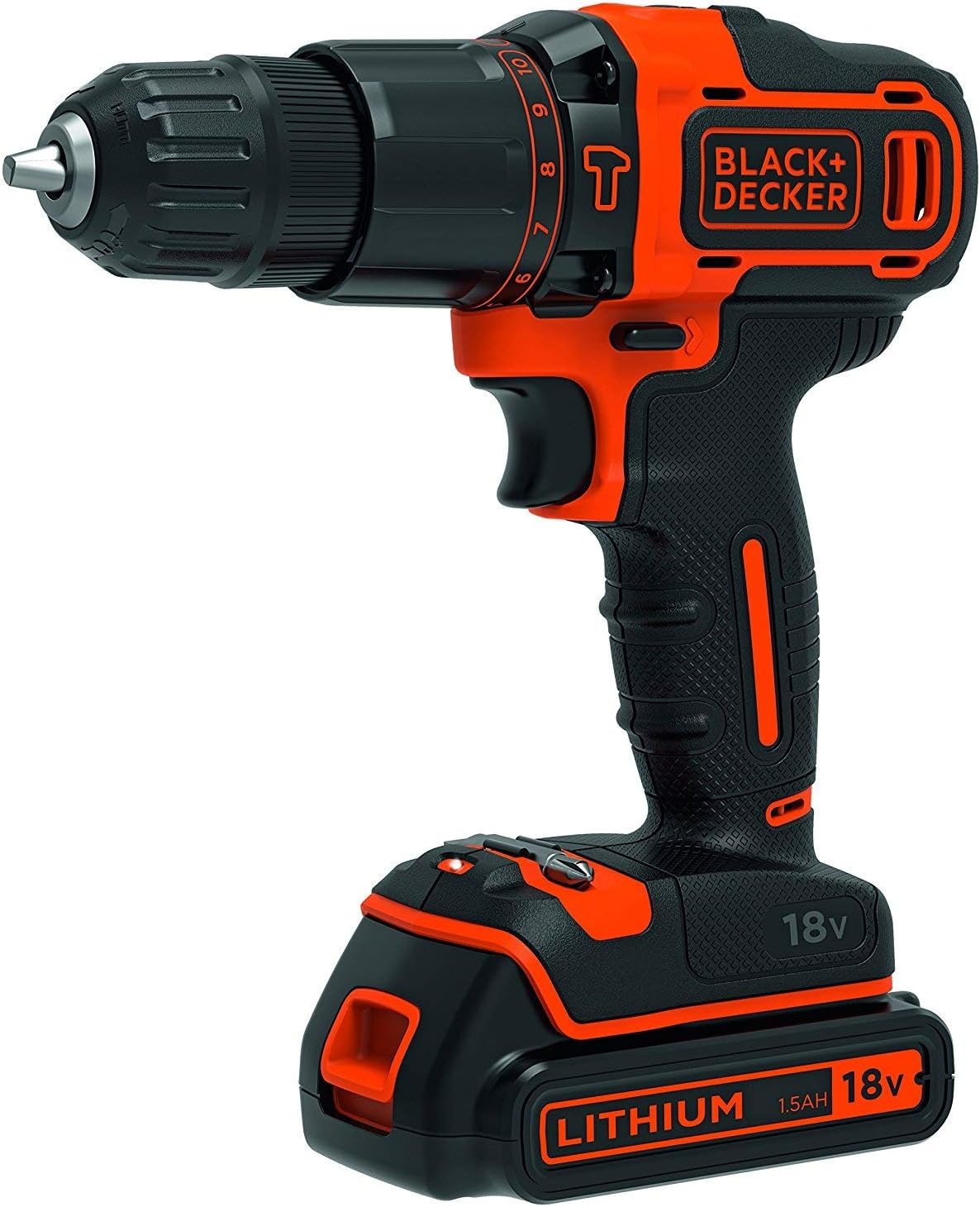 Akumuliatorinis suktuvas-gręžtuvas Black & Decker BDCHD18, 18V, 1×1,5 ...